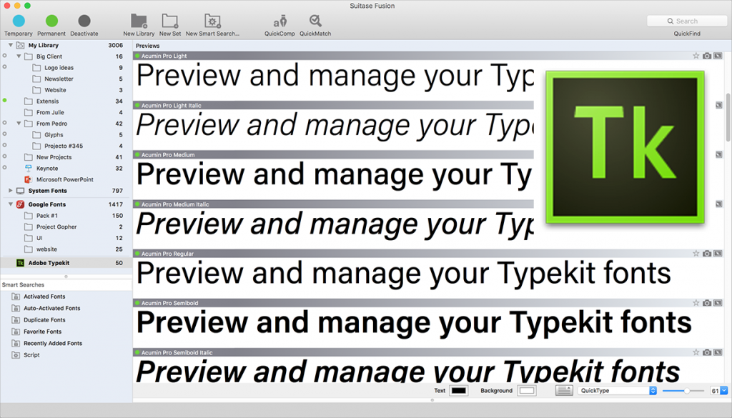 Ist Typekit ein Schriftenmanager?
